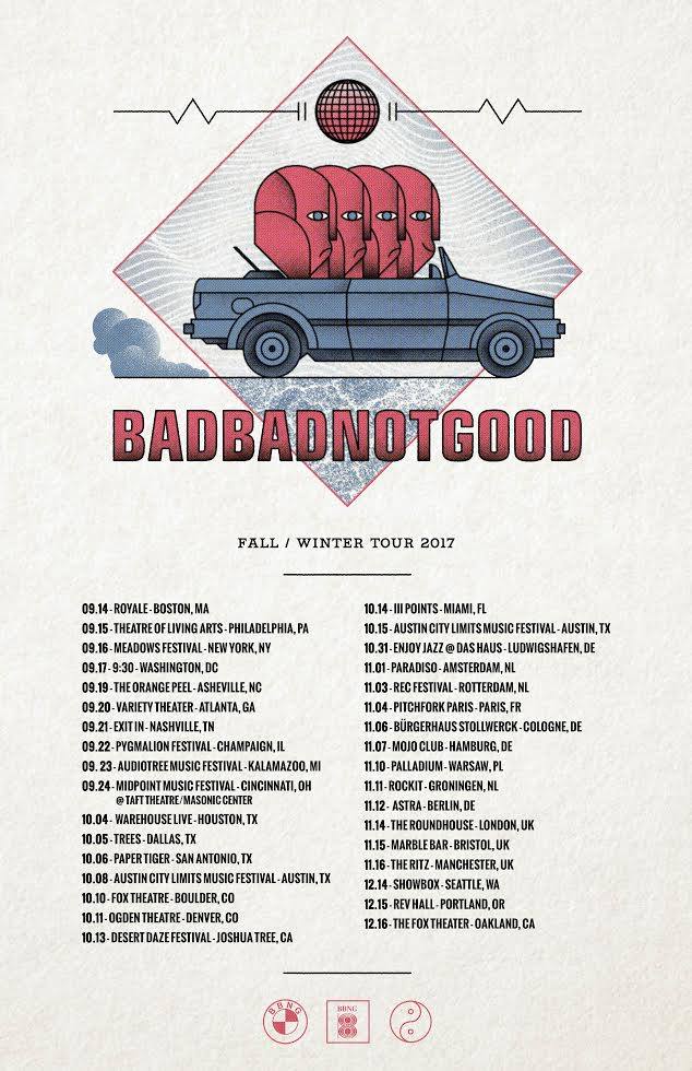BADBADNOTGOOD Announce Massive Fall 2017 Tour - Live Music Blog