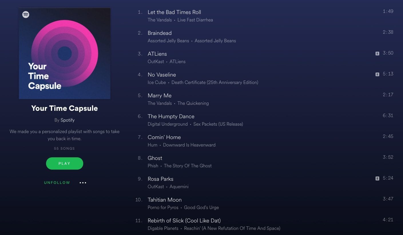 'Member Music? Spotify Launches Your Time Capsule Playlist Feature ...