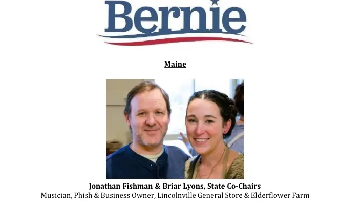 Bernie Sanders Taps Phish Drummer & Wife for Maine Super Tuesday Co ...