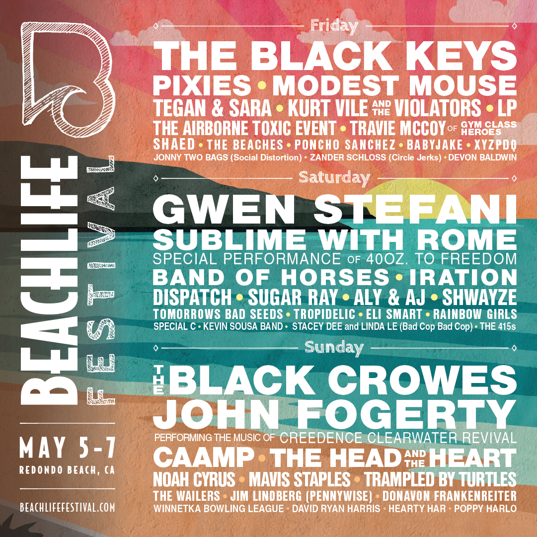 BeachLife Festival 2023 Lineup: Black Keys, Pixies, Modest Mouse, Gwen ...