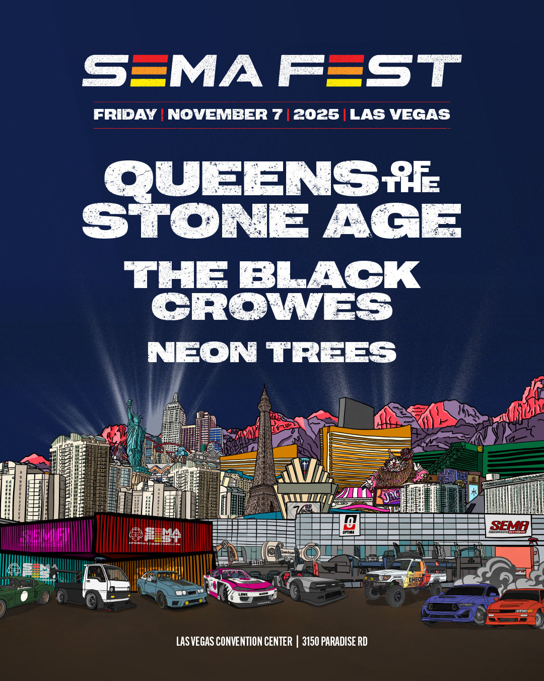 SEMA Fest Returns To Las Vegas November 7 With Music From Queens Of The Stone Age, The Black ...